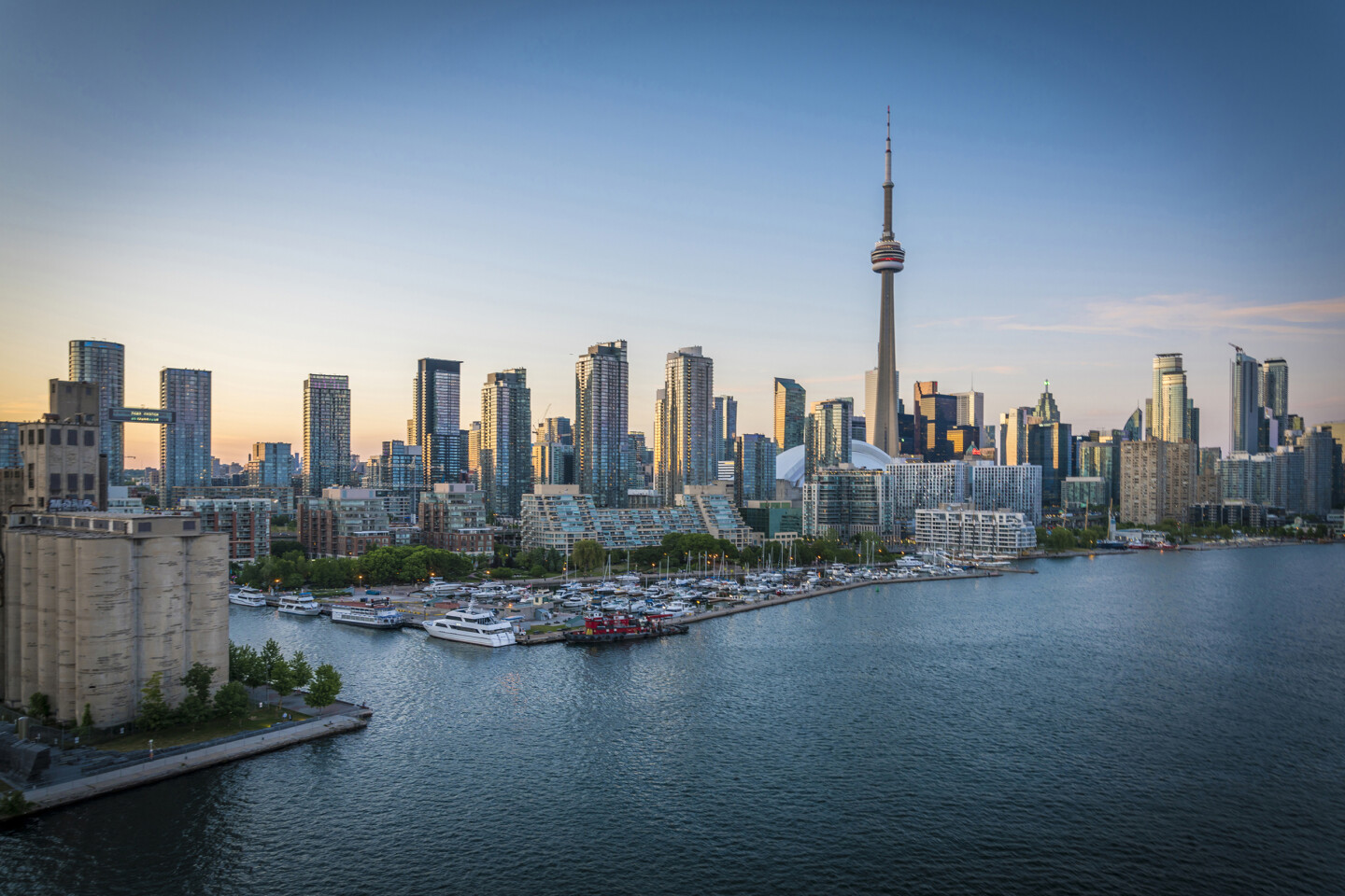 Toronto-Ontario-Canada-Aerial-view-of-downtown-Toronto-skyline-and-Lake ...