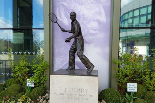 Wimbledon Lawn Tennis Museum, London - Statue of F J Perry (MBR_NCN ...