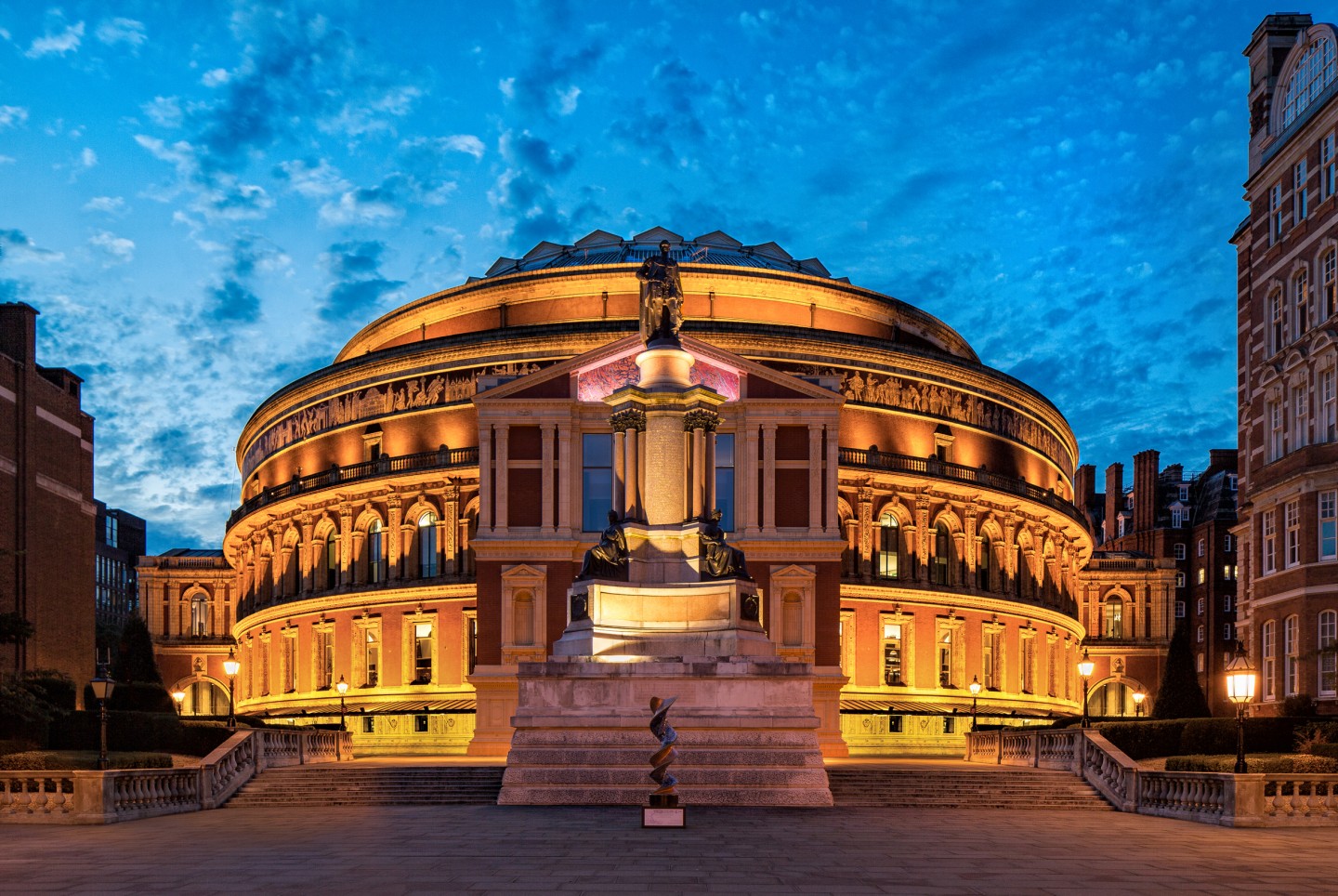 The South entrance of the Royal Albert Hall at night - Greatdays Group ...